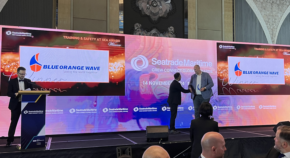 Blue Orange Wave wins award at Crew Connect Global - Blue Orange Wave